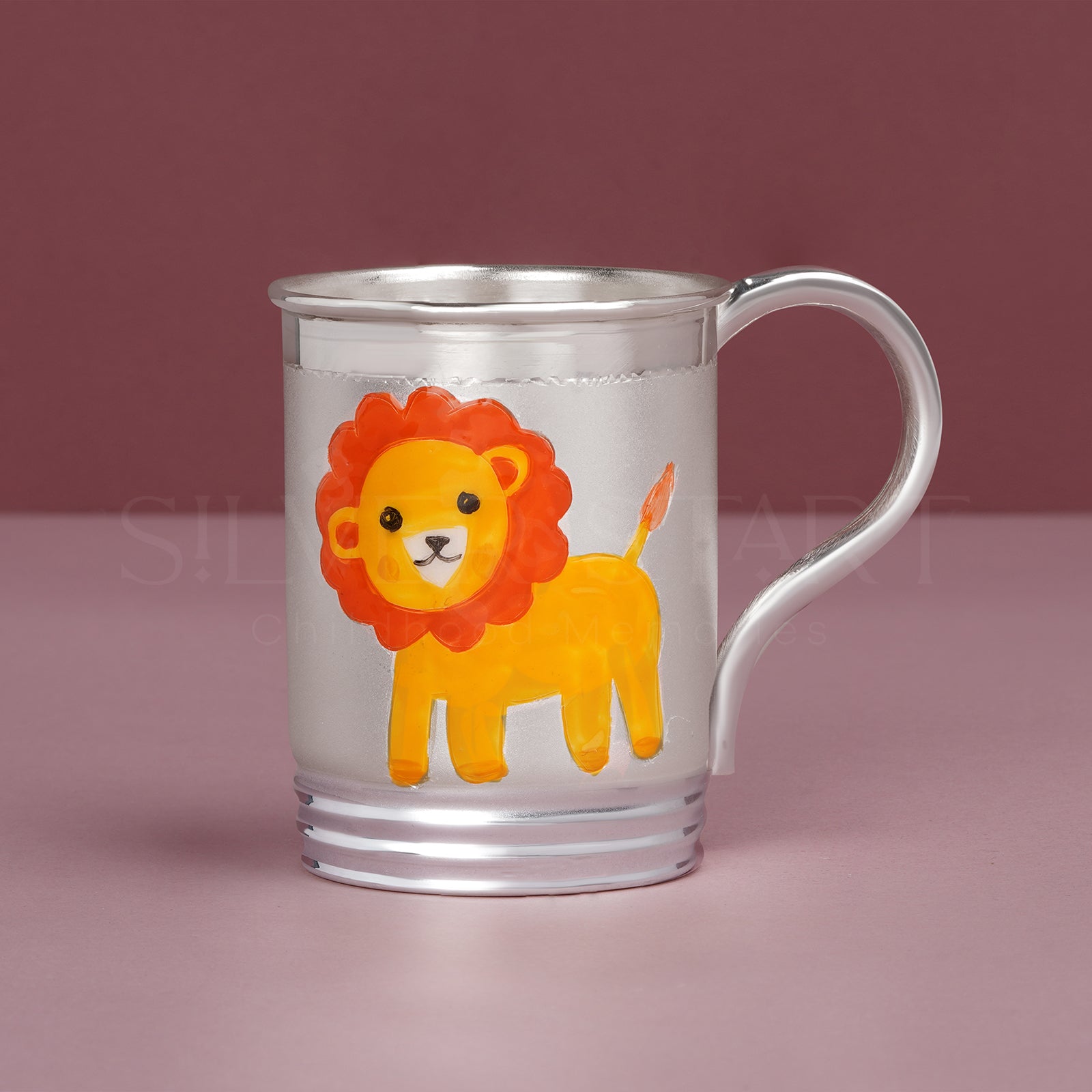 Pure Silver Kids Mug – Brave Lion Design (92.5% Purity) | Roaring Fun ...