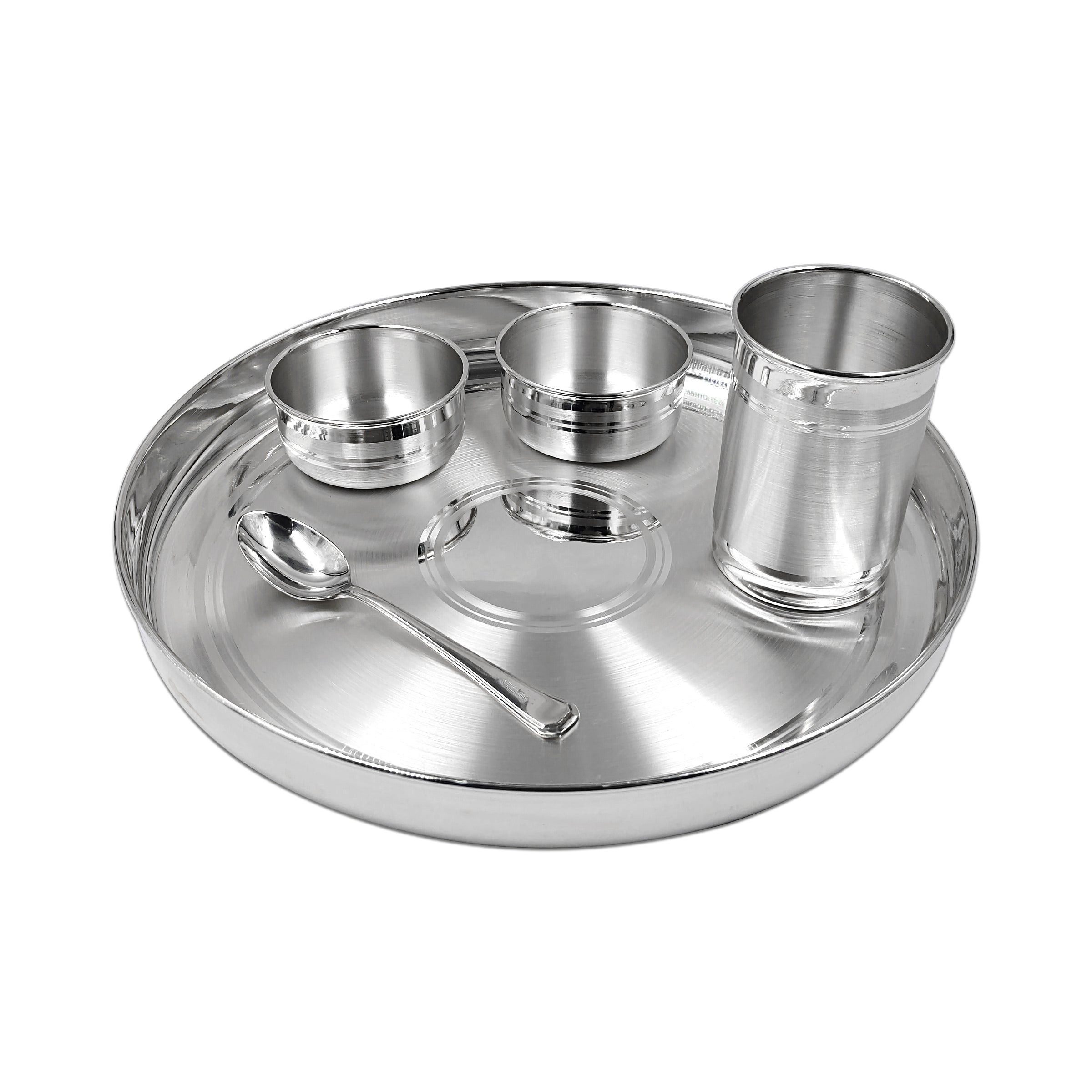 Pure Silver Dinner Set for Home, Complete Dinnerware Set for Kitchen w ...