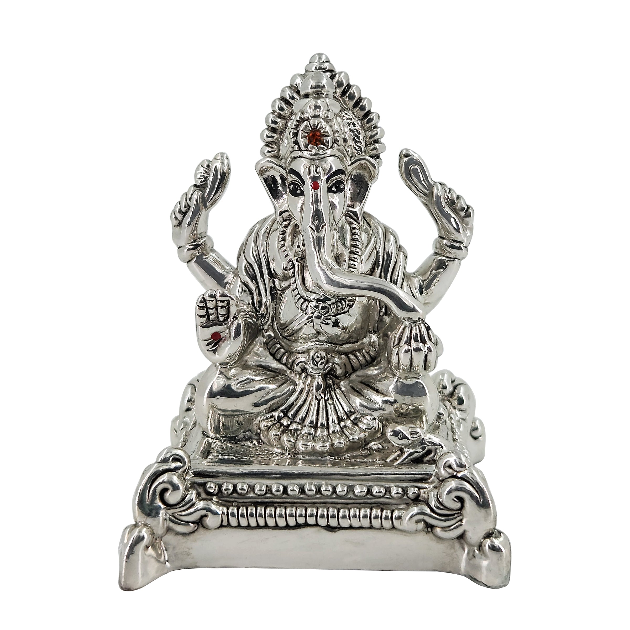 Pure Silver Ganpati Bappa/Ganeshji Idol (999 Purity)(40 Grams) – MAA SILVER